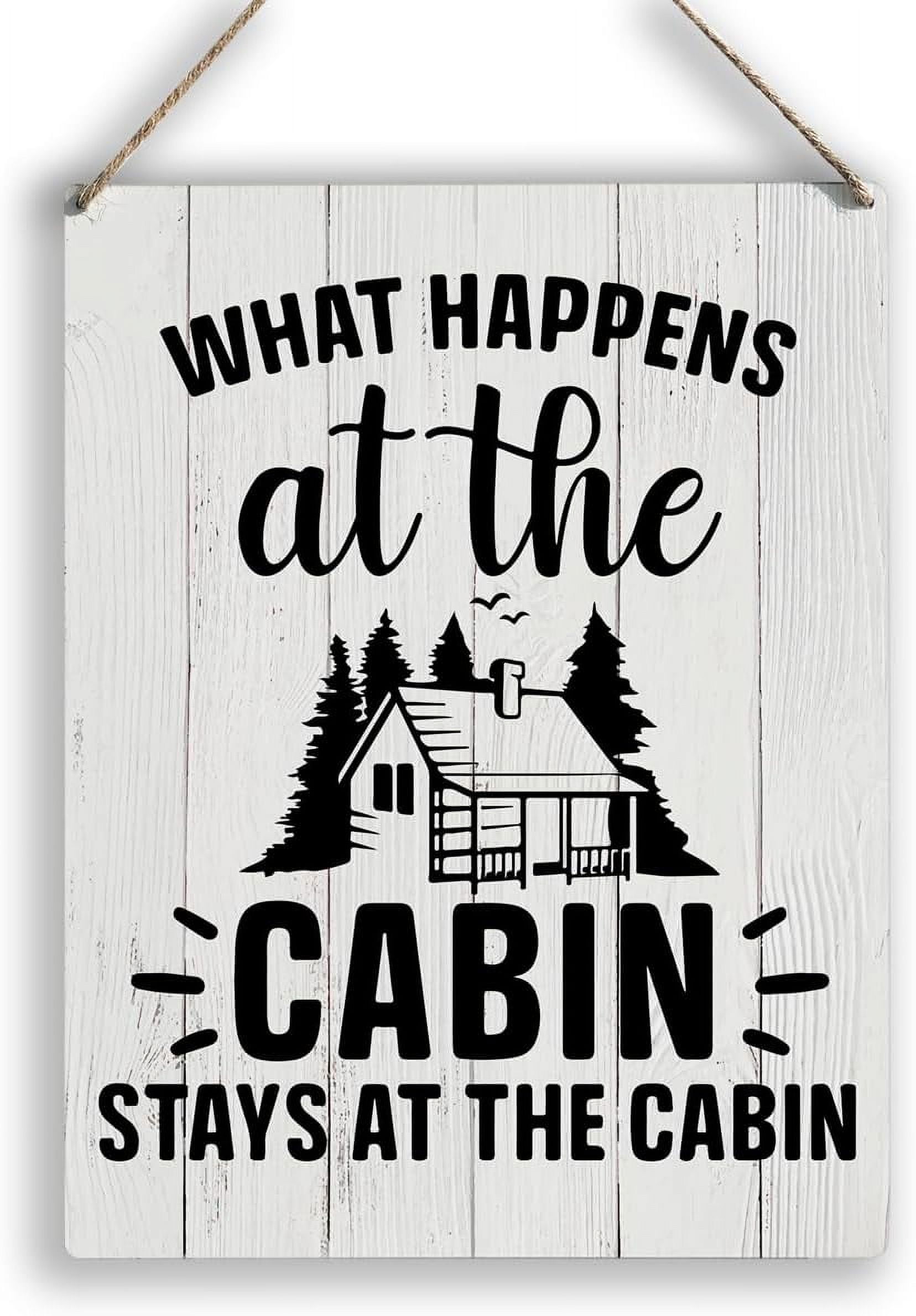 8x10 Inch Camping Cabin Wooden Rustic Signs Home Wall Decor, Country ...