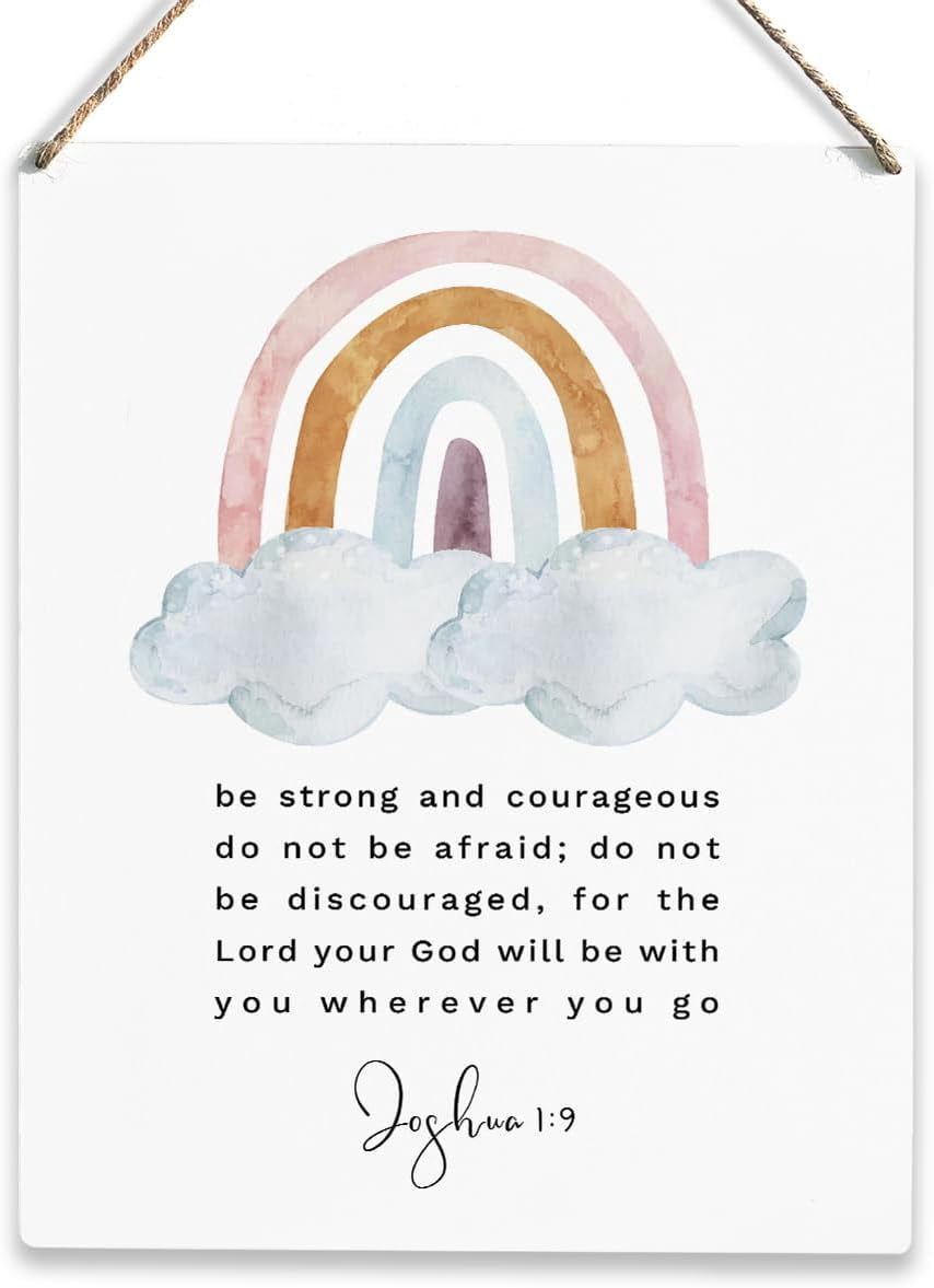 8x10 Inch Christian Inspirational Quotes Rainbow Wall Decor Motivation ...