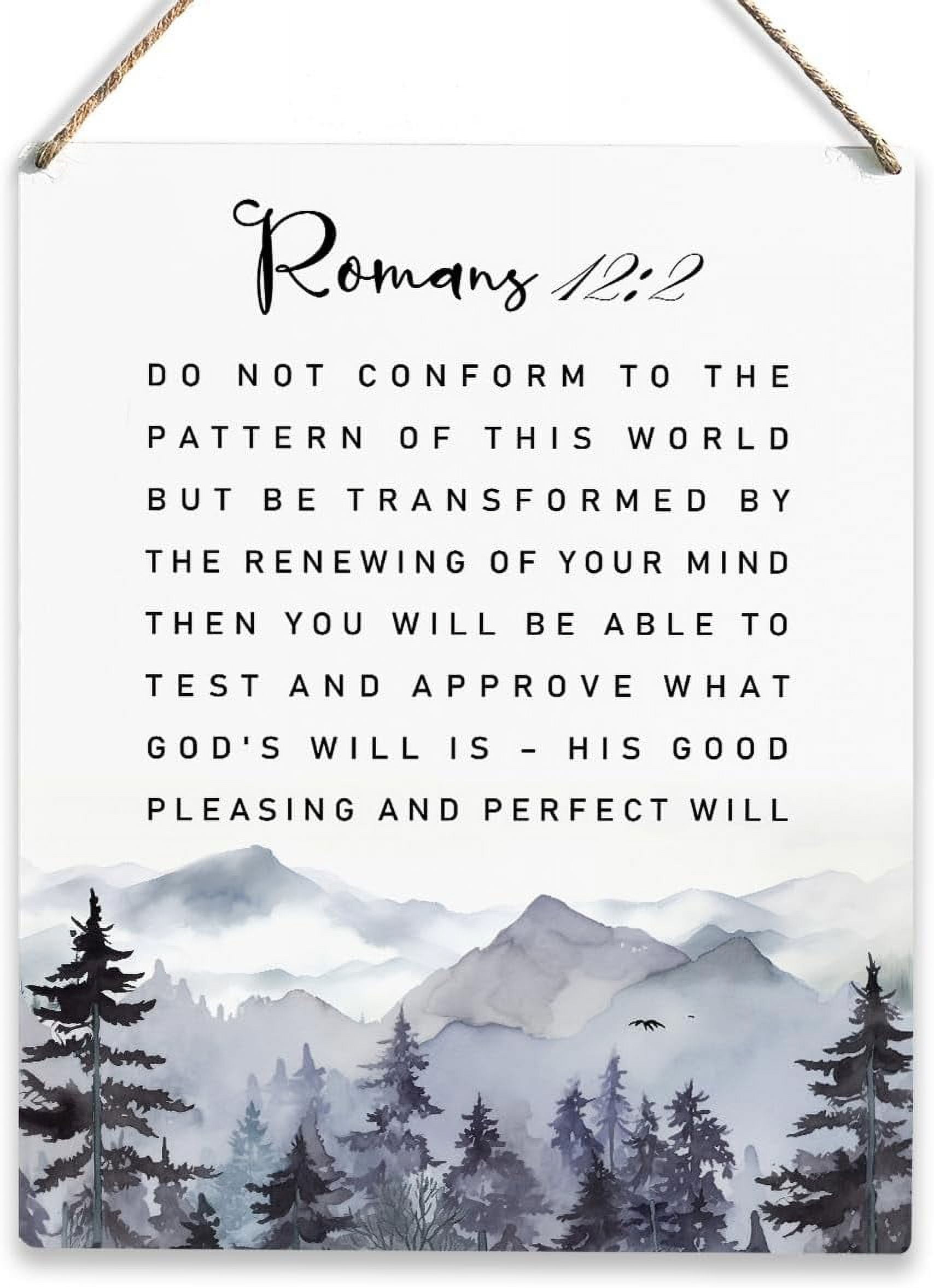 8x10 Inch Christian Inspirational Quotes Wall Art Encouraging Rustic ...