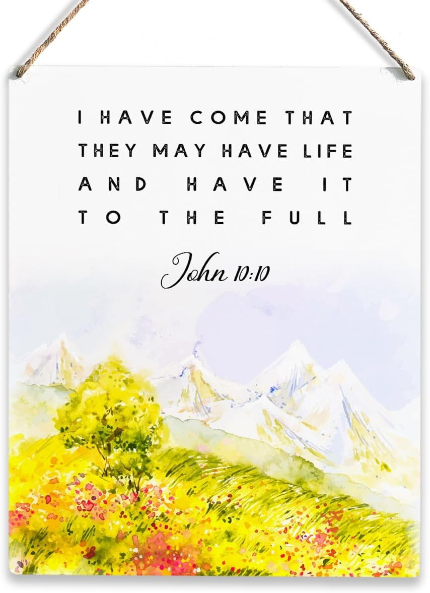 8x10 Inch Christian Inspirational Quotes Wall Art Encouraging Rustic ...