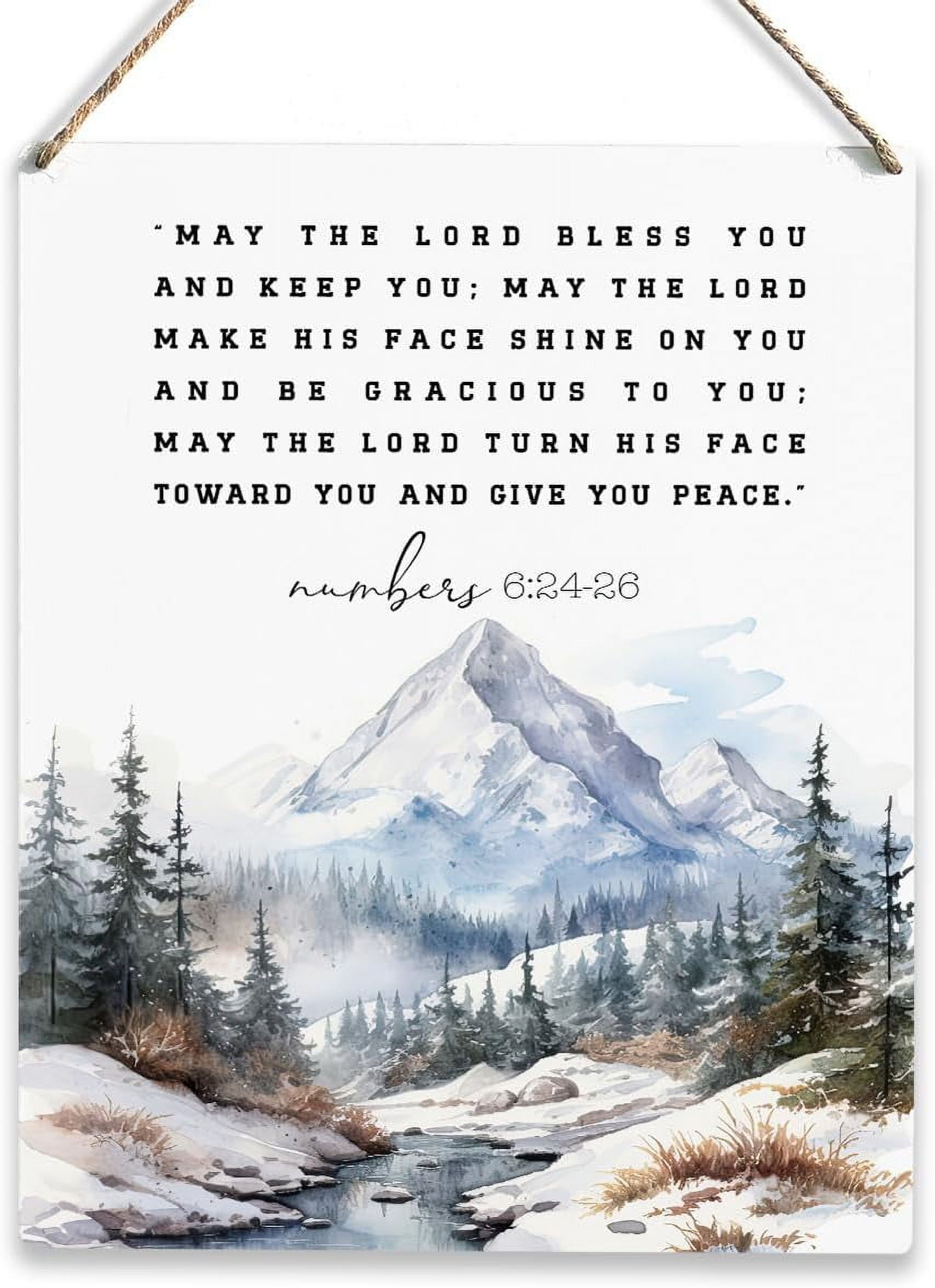 8x10 Inch Christian Inspirational Quotes Wall Art Encouraging Rustic ...