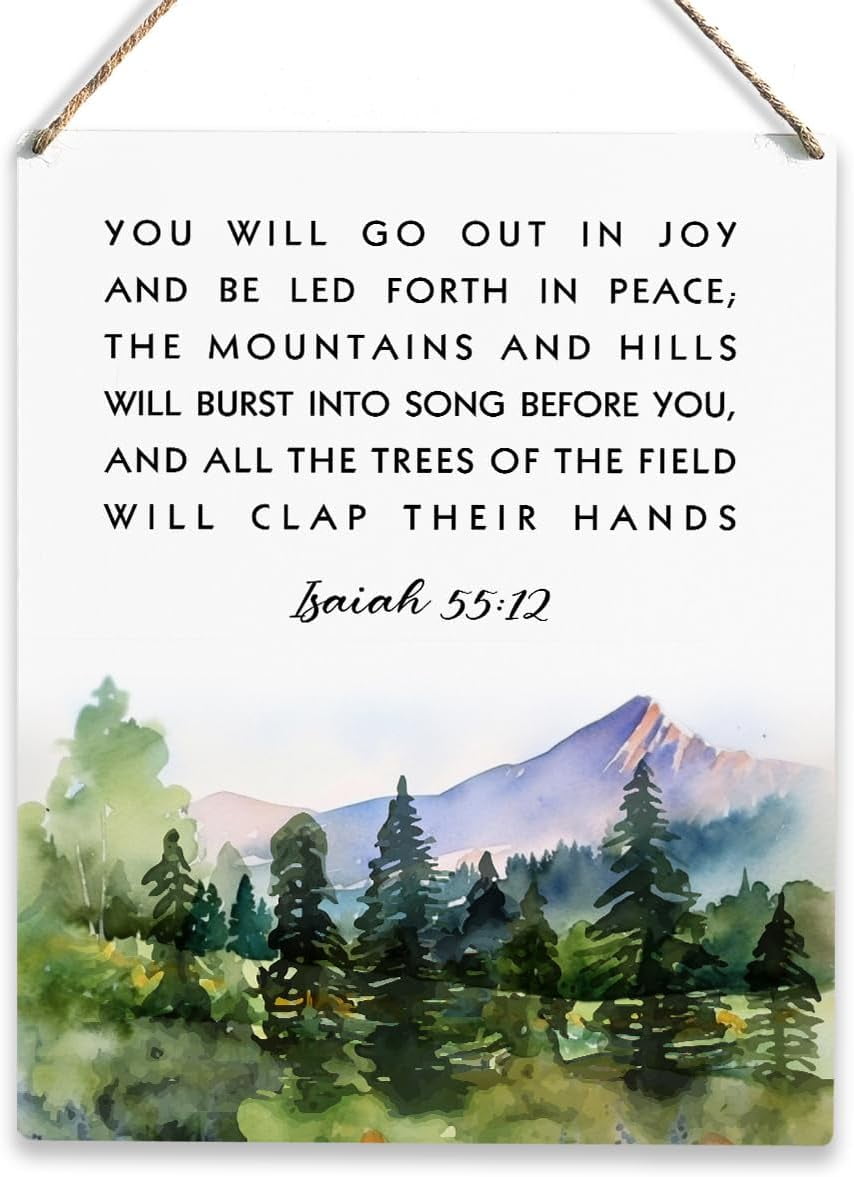 8x10 Inch Christian Inspirational Quotes Wall Art Motivation Rustic ...