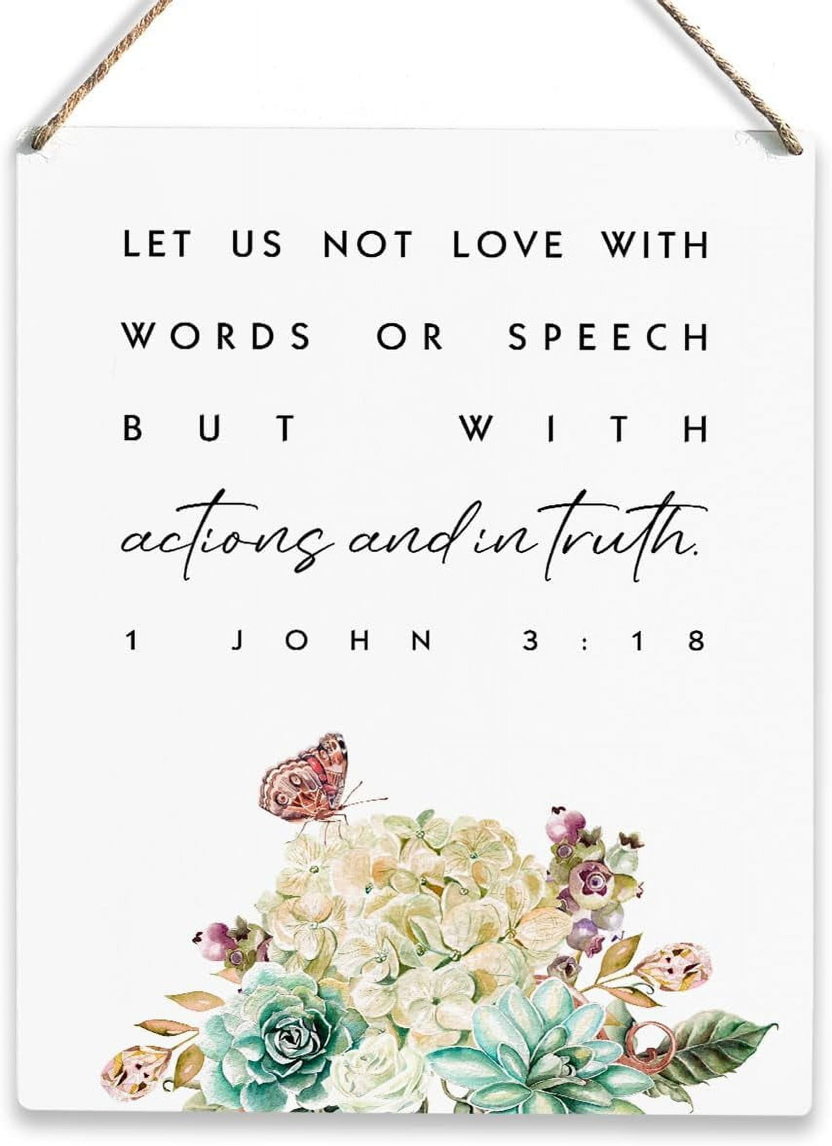 8x10 Inch Christian Inspirational Quotes Wall Art Motivational Rustic ...