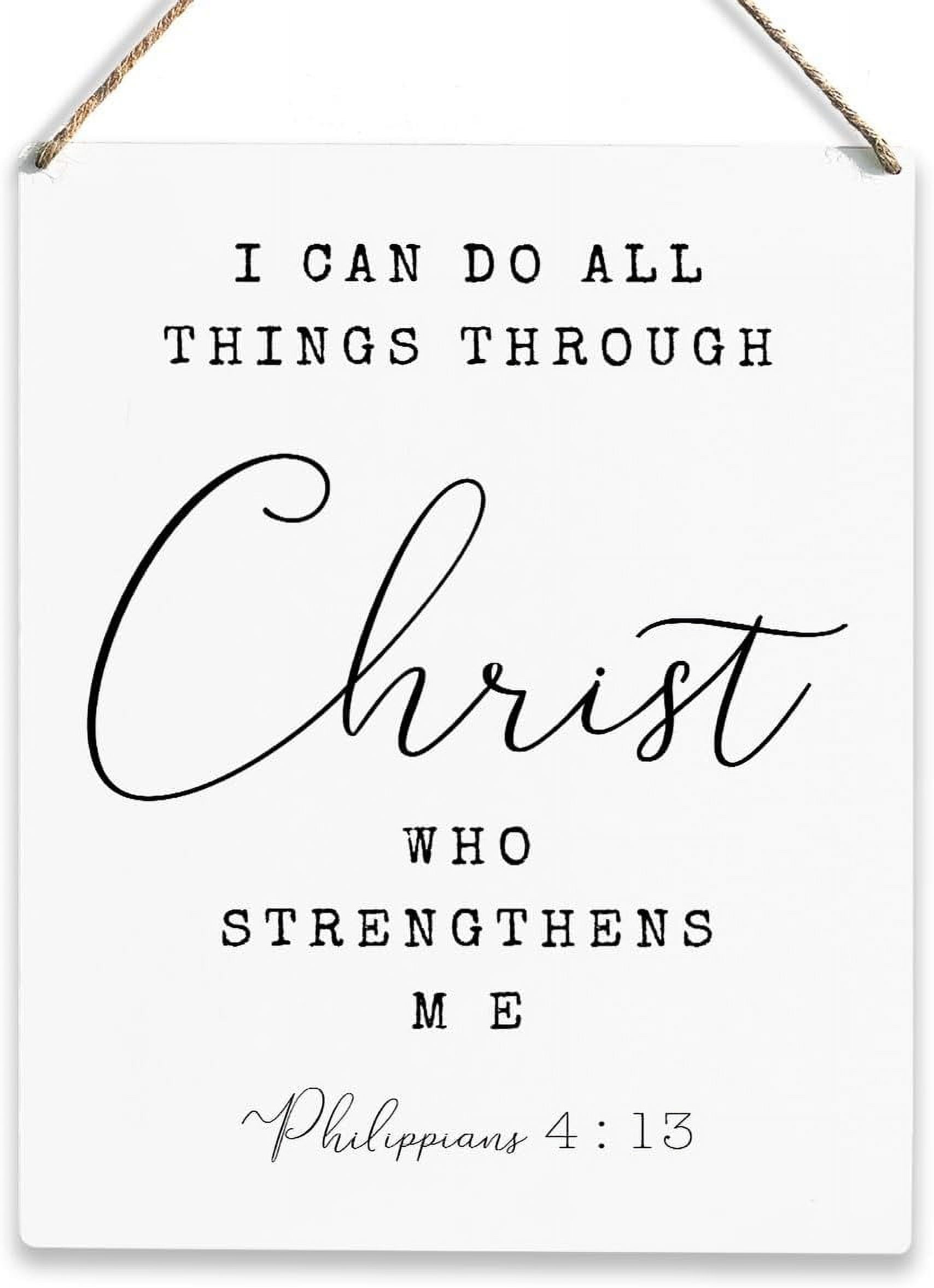 8x10 Inch Christian Inspirational Quotes Wall Decor Encouraging Rustic ...