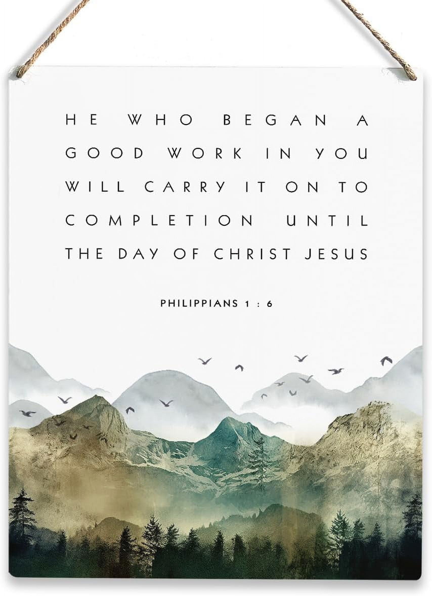 8x10 Inch Christian Inspirational Quotes Wall Decor Motivation Rustic ...