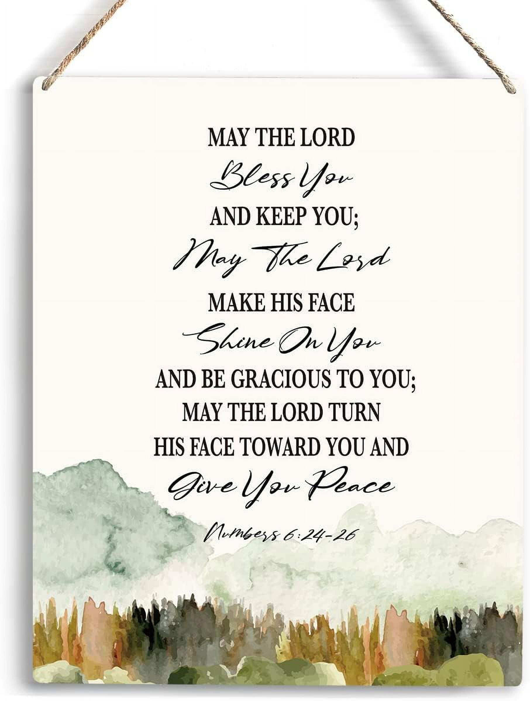 8x10 Inch Christian Inspirational Wall Art May The Lord Bless You And ...