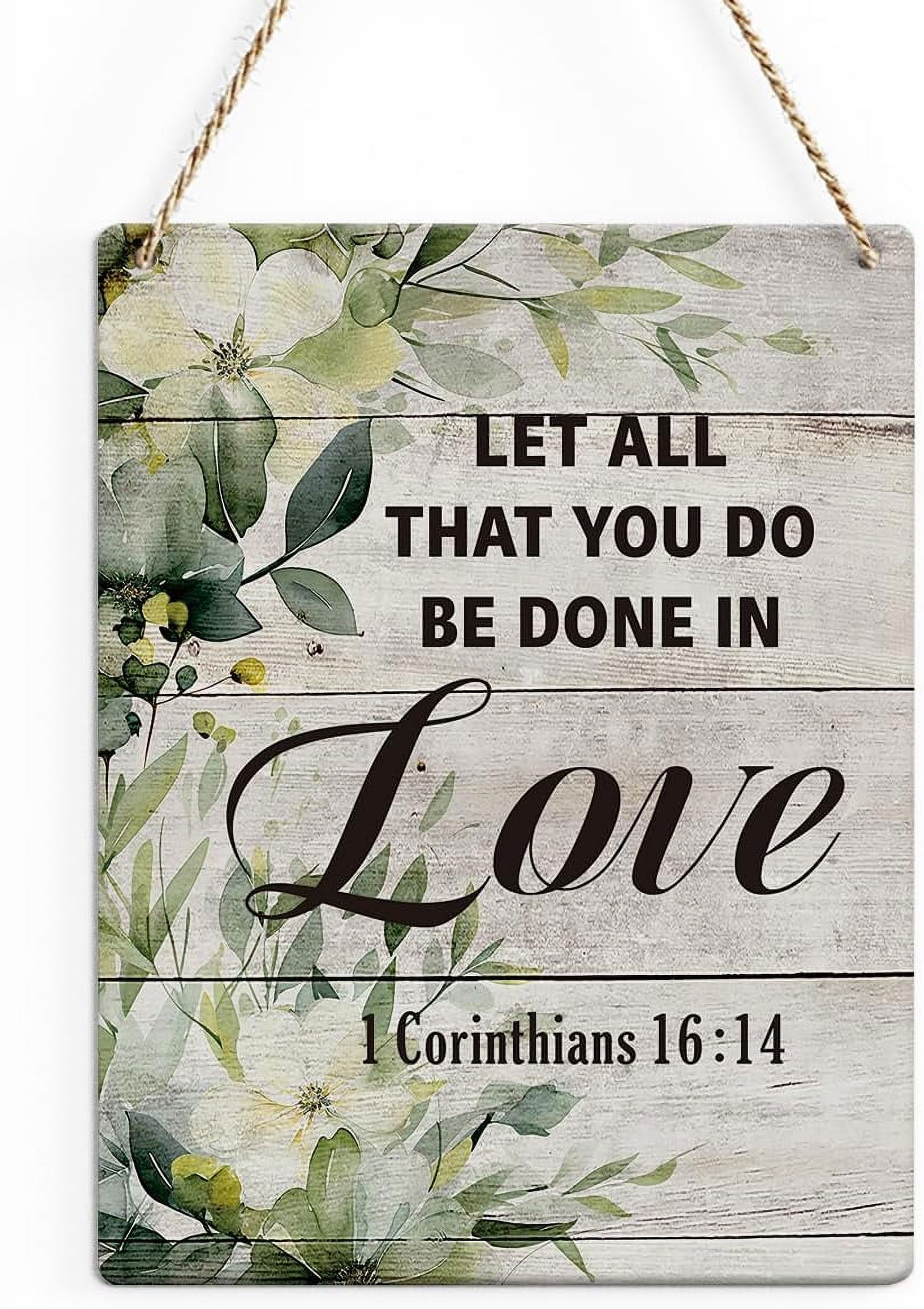 8x10 Inch Christian Wall Decor Scripture Bible Verse Wall Art ...