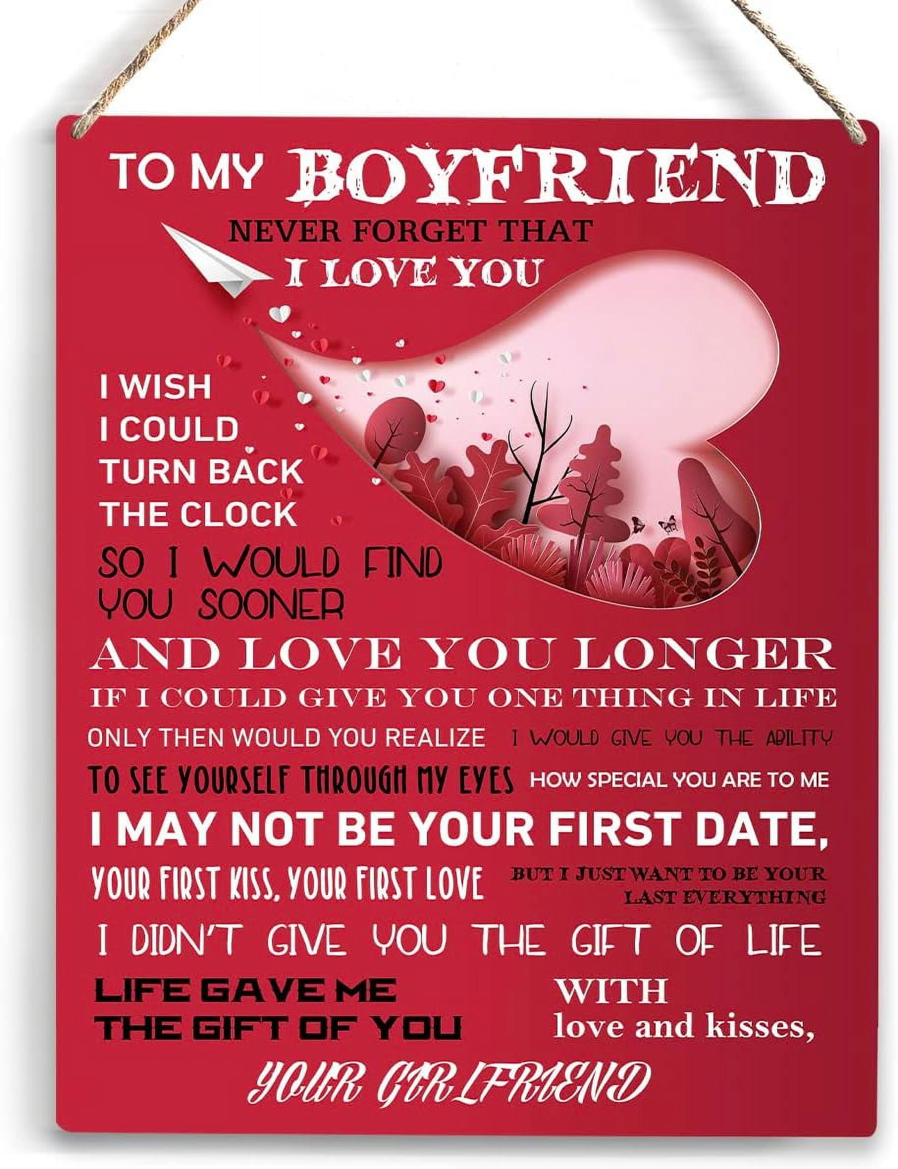 8x10 Inch Gifts For Boyfriend Birthday Gifts To My Boyfriend Wooden ...
