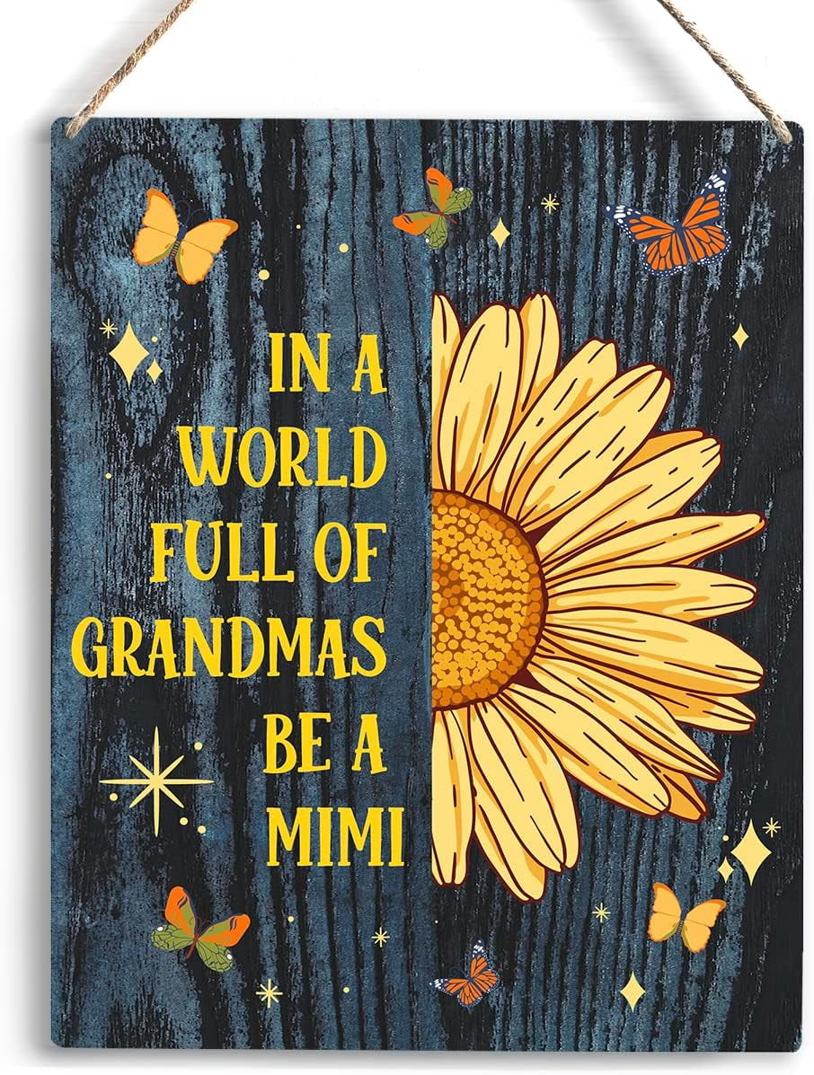 8x10 Inch Grandma Mimi Gifts Great Grandma Gifts Wall Art In A World ...