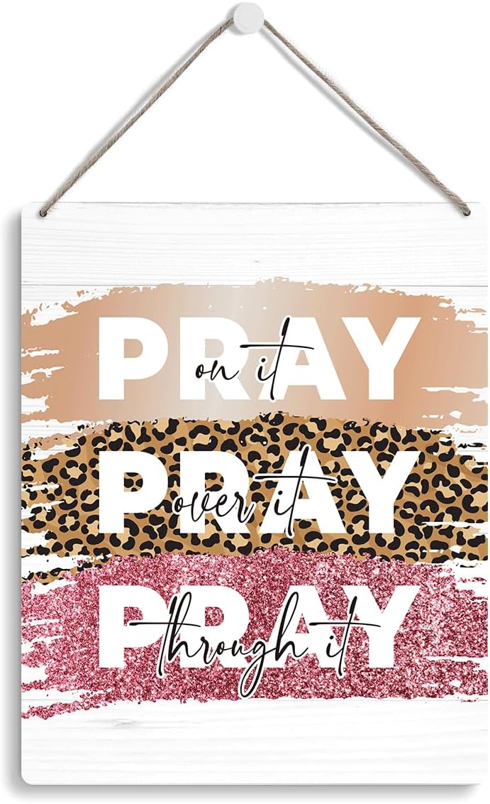 8x10 Inch Inspirational Bible Verse Wall Door Decor, Christian ...