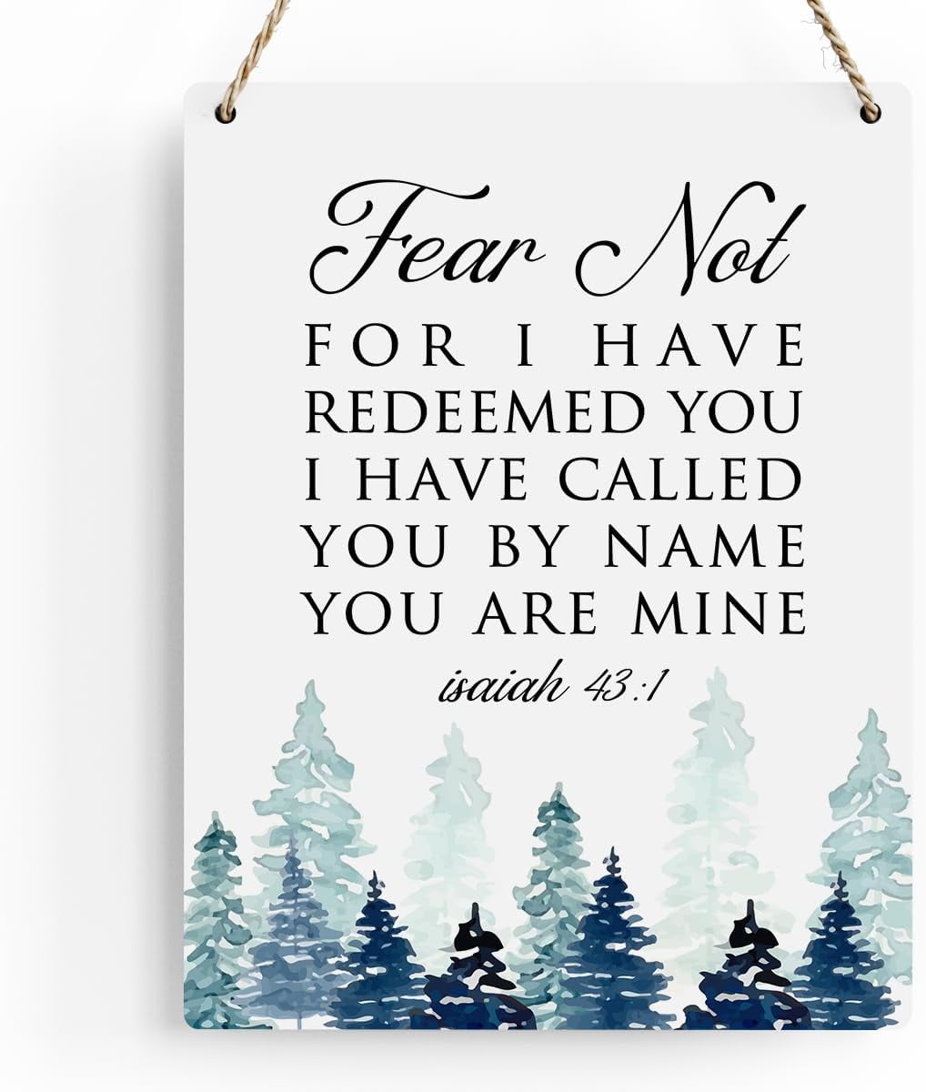 8x10 Inch Inspirational Decor Fear Not For I Have Redeemed You Isaiah ...