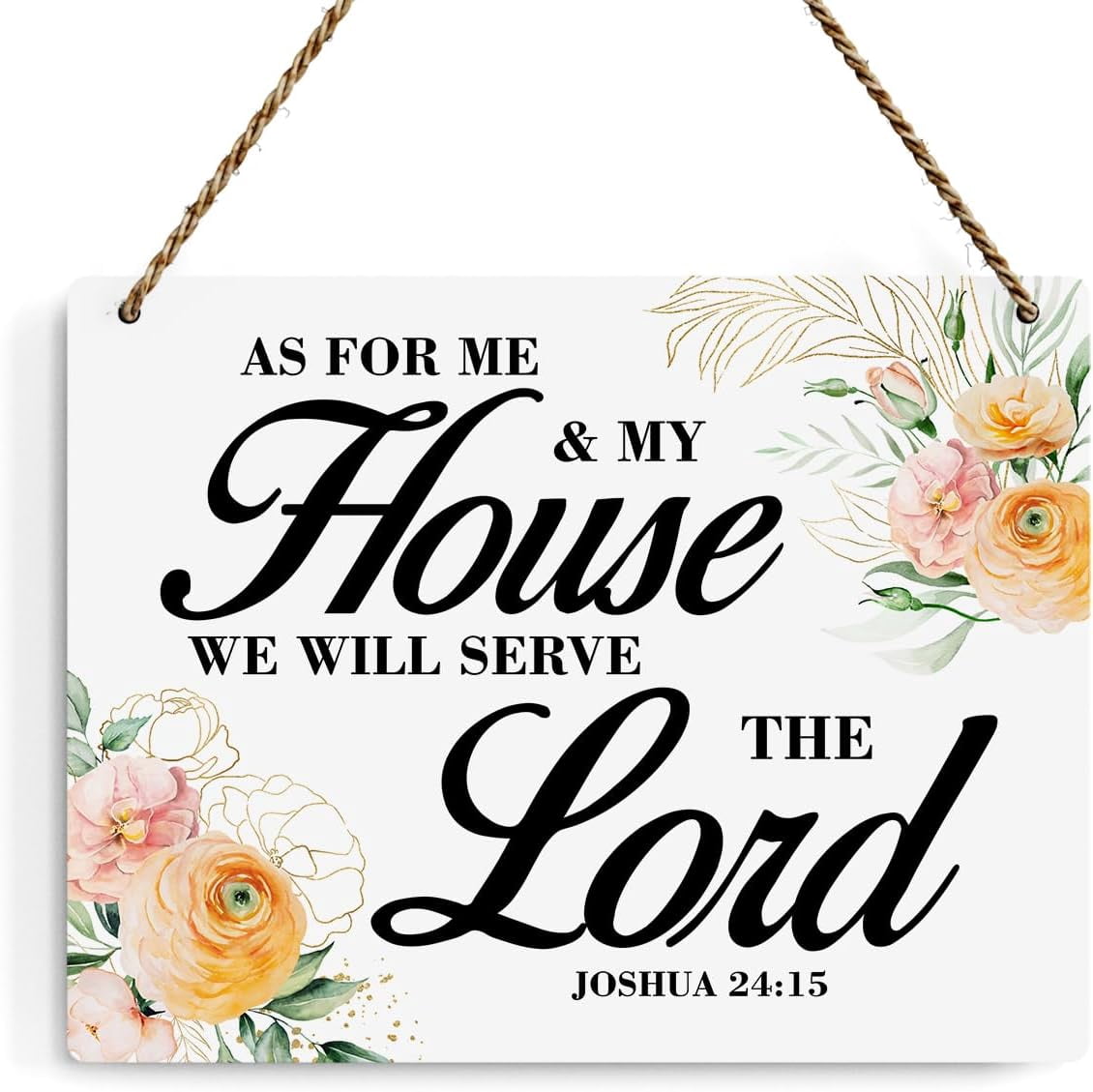 8x10 Inch Inspirational Decor As For Me And My House We Will Serve The ...
