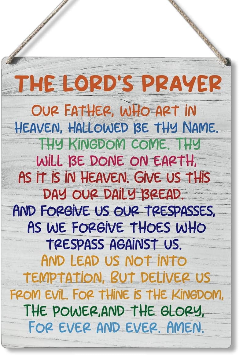 8x10 Inch Inspirational Gift Signs The Lord'S Prayer Our Father Who Art ...