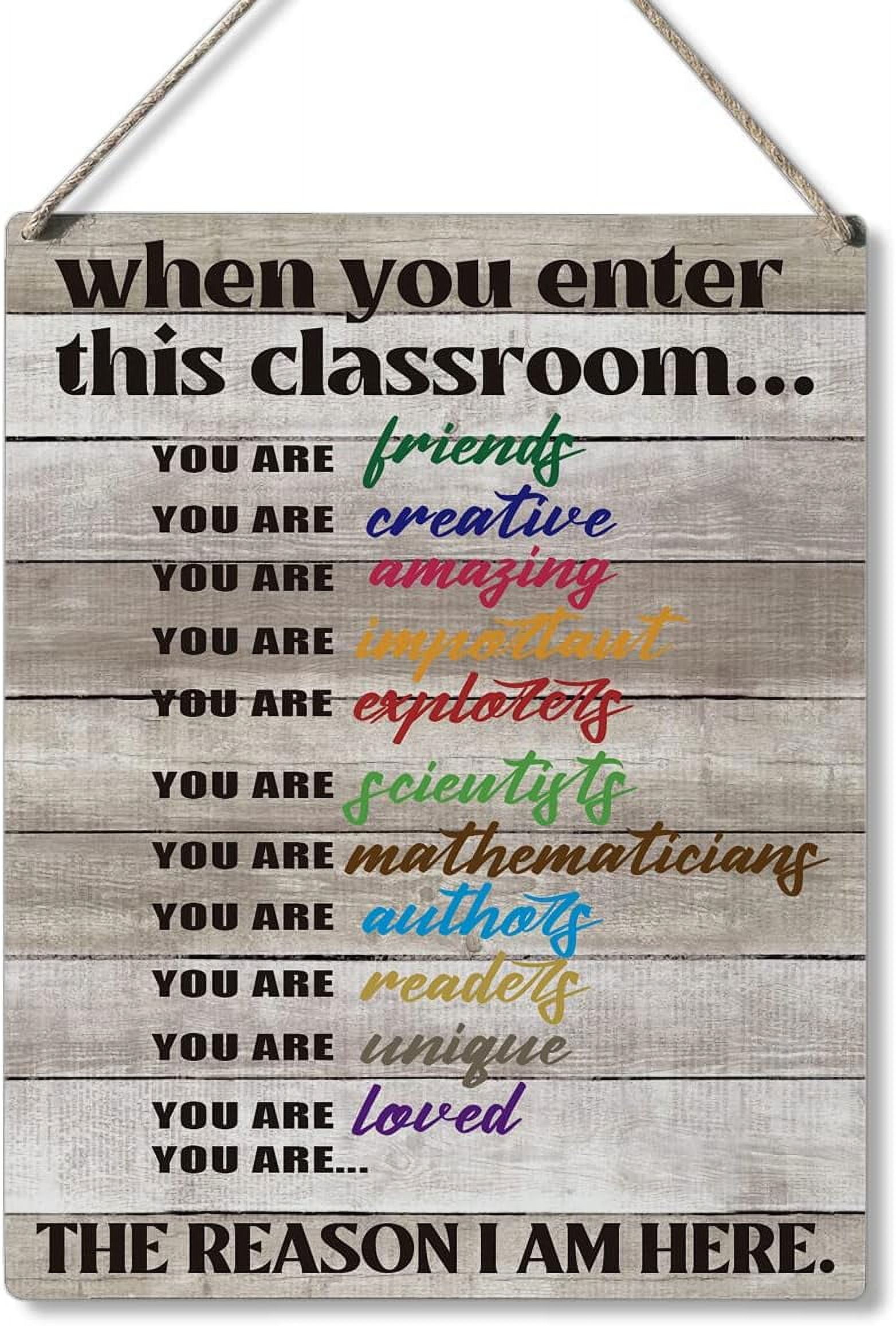 8x10 Inch Inspirational Gift Signs When You Enter This Classroom You ...