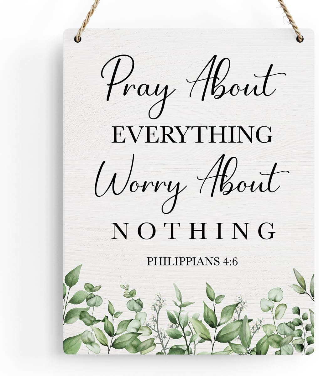 8x10 Inch Inspirational Scripture Wall Art Bible Verses Philippians 46 ...