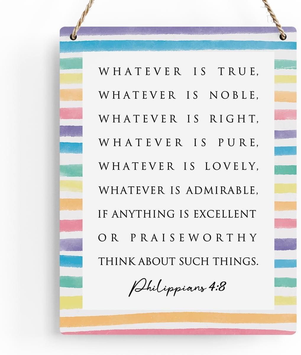8x10 Inch Inspirational Scripture Wall Art Bible Verses Philippians 48 ...