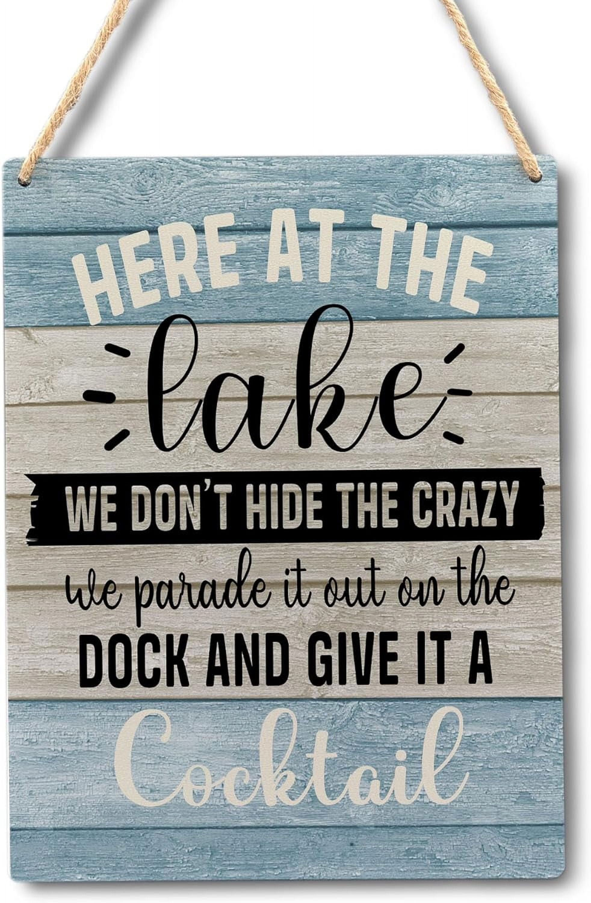 8x10 Inch Lake House Wooden Sign - Summer Lake House Decor Wood Hanging ...