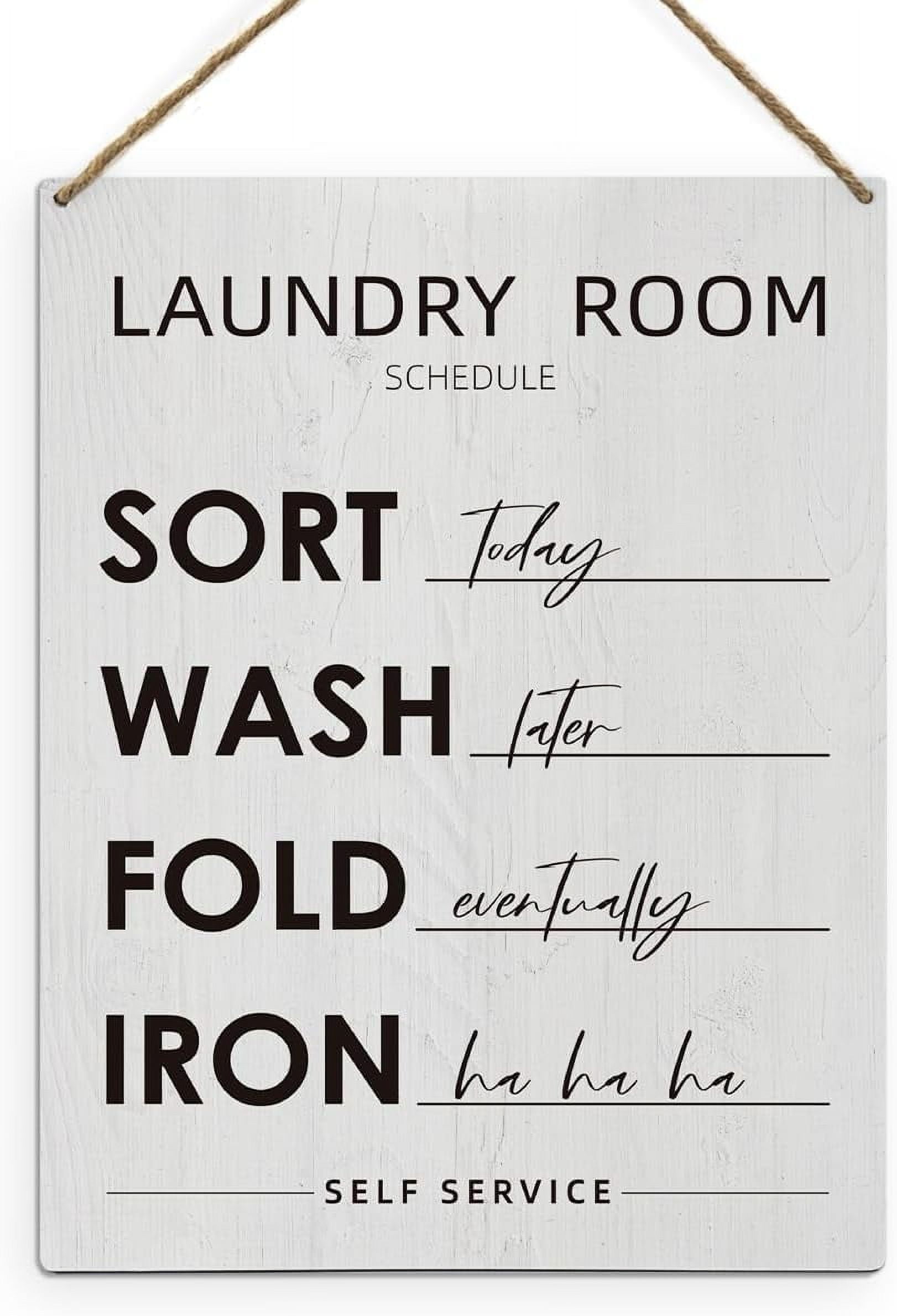 8x10 Inch Laundry Room Decor - Laundry Room Schedule Wall Decor ...