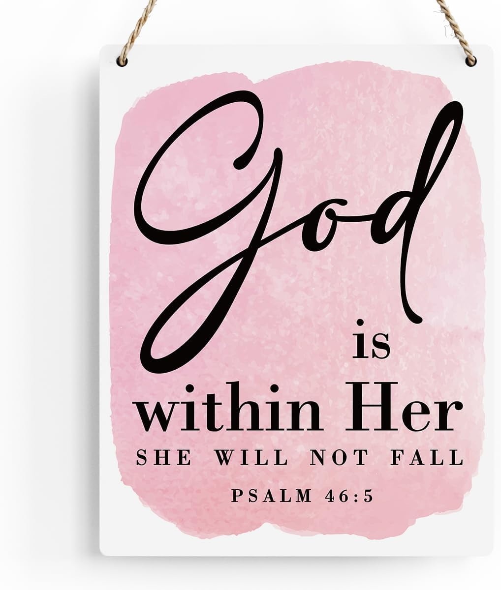 8x10 Inch Motivational Scripture Wall Art Bible Verses Psalm 465 Wooden ...