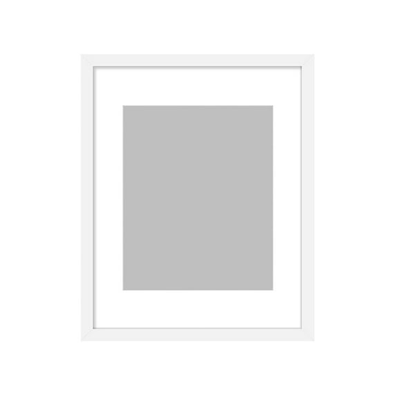 8x10 Inch Photo Frame, White Plastic, HD Glass, Wall & Tabletop Display ...