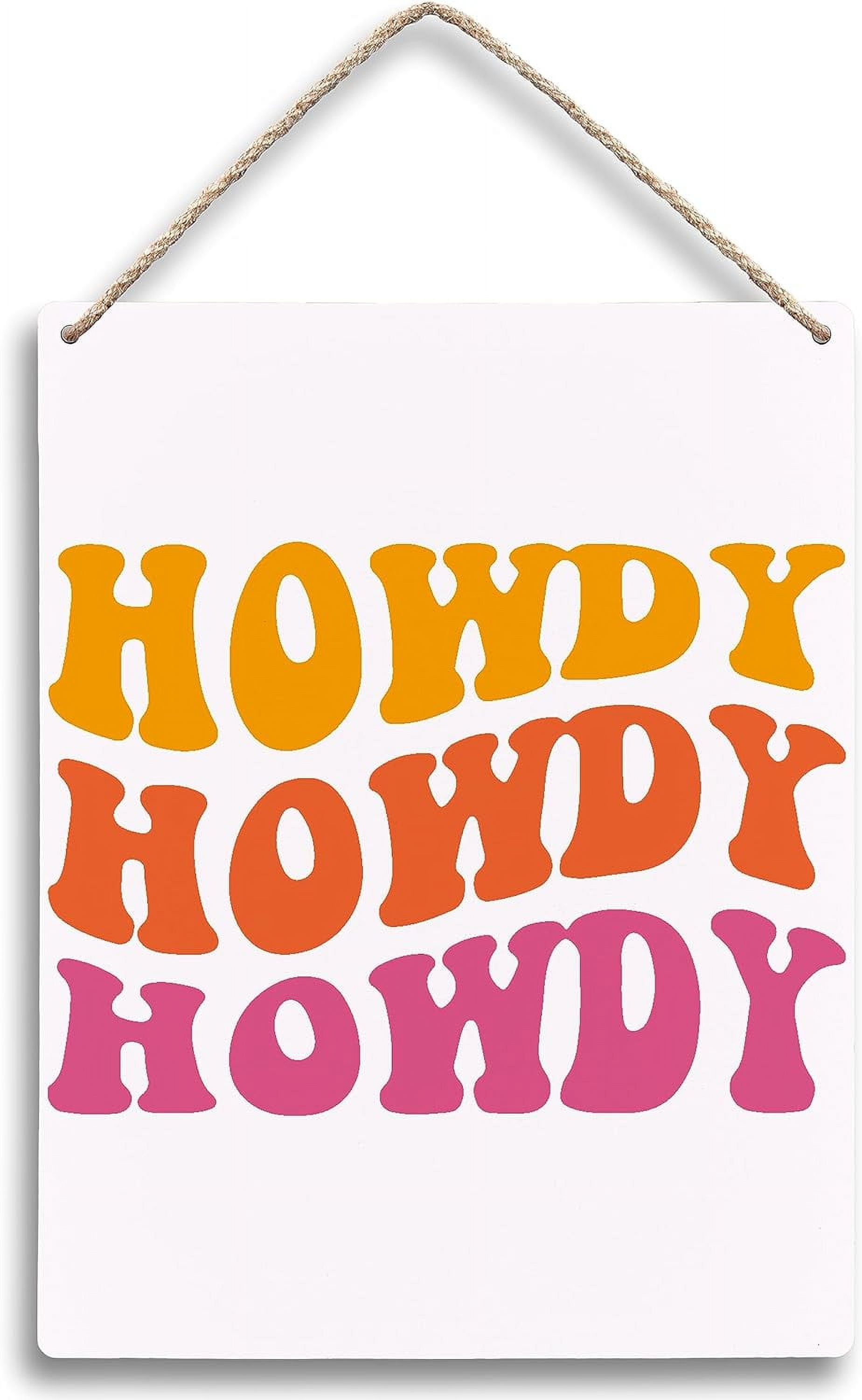 8x10 Inch Pink And Orange Howdy Wooden Signs, Howdy Sign, Preppy Wall ...