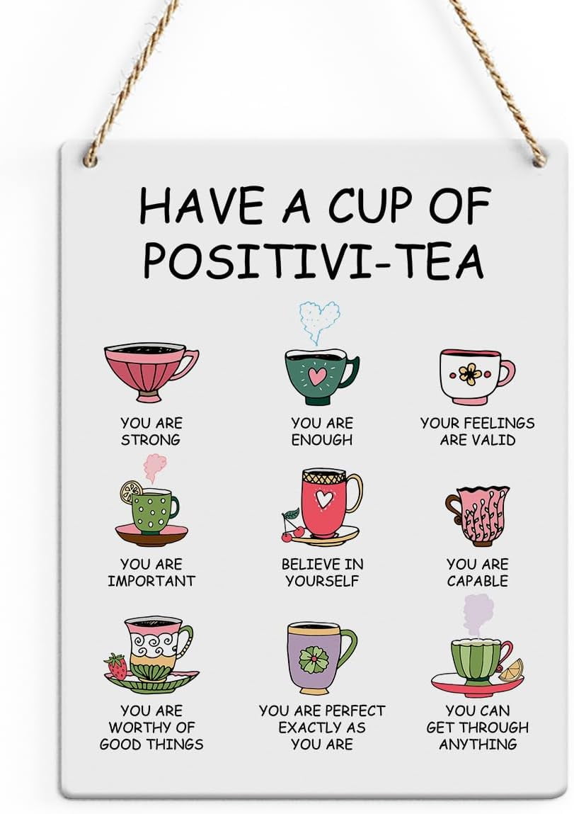 8x10 Inch Positive Tea Wall Decor Therapy Office Decor Mental Health ...