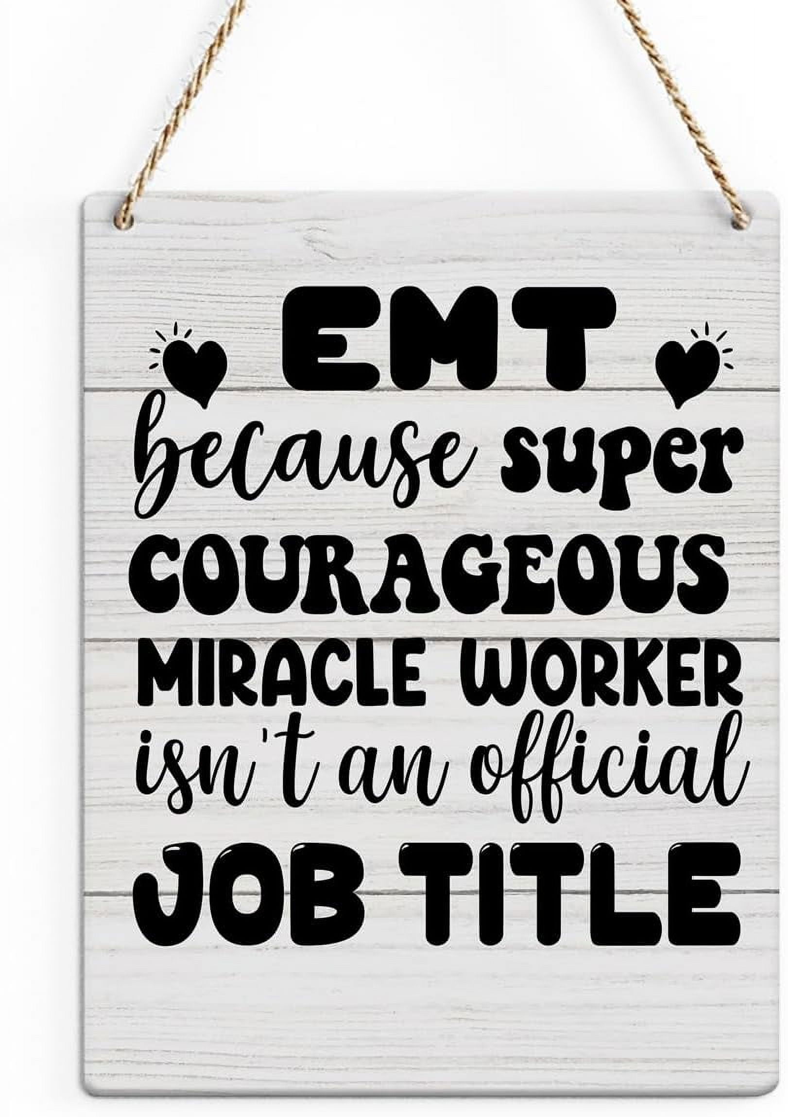 8x10 Inch Rustic Emt Wood Decor Sign, Emt Quote Printed Wood Sign Wall ...