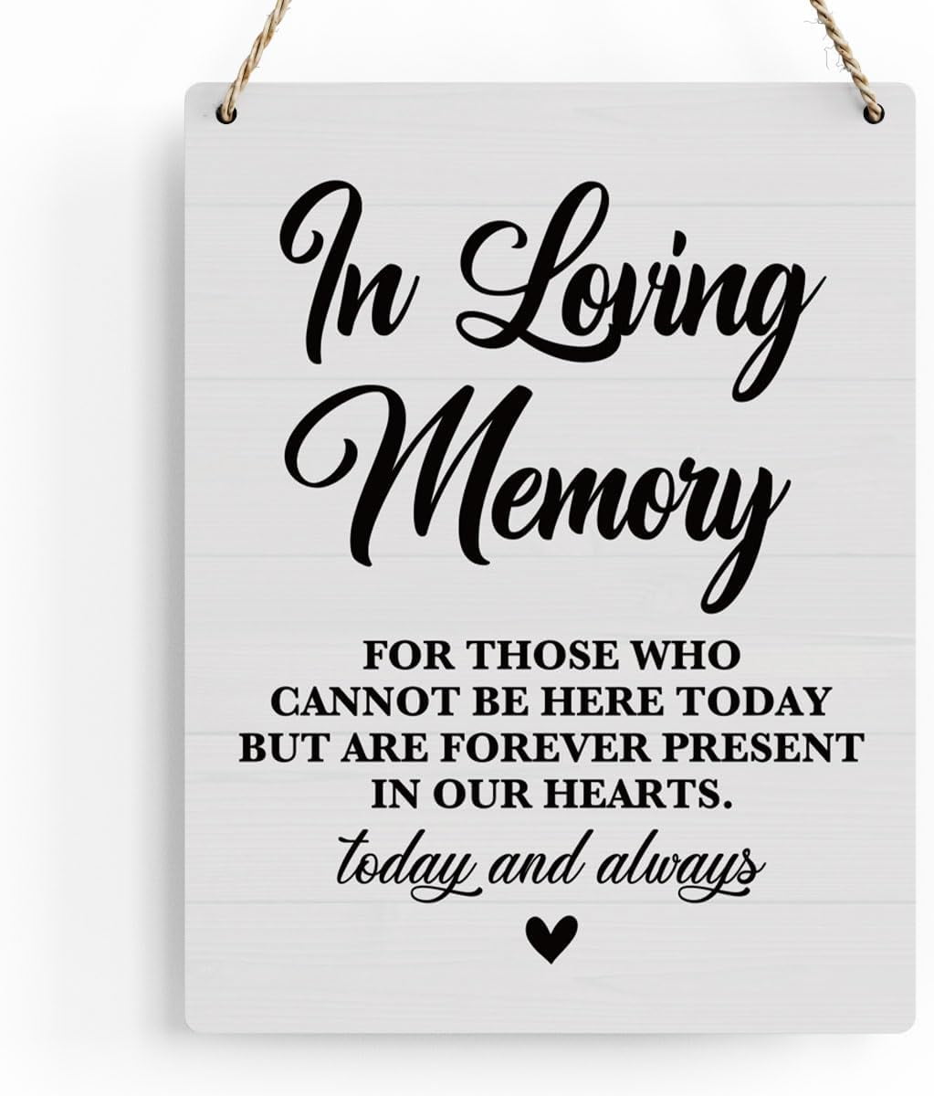 8x10 Inch Rustic In Loving Memory Wedding Signs, Boho Wedding Decor ...