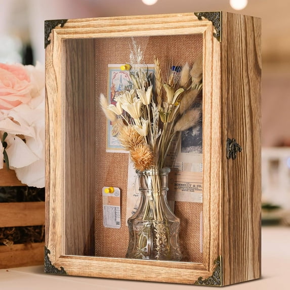 8x10 Inch Shadow Box Depth 4.7in Shadow Boxes Display Cases with Cork ...