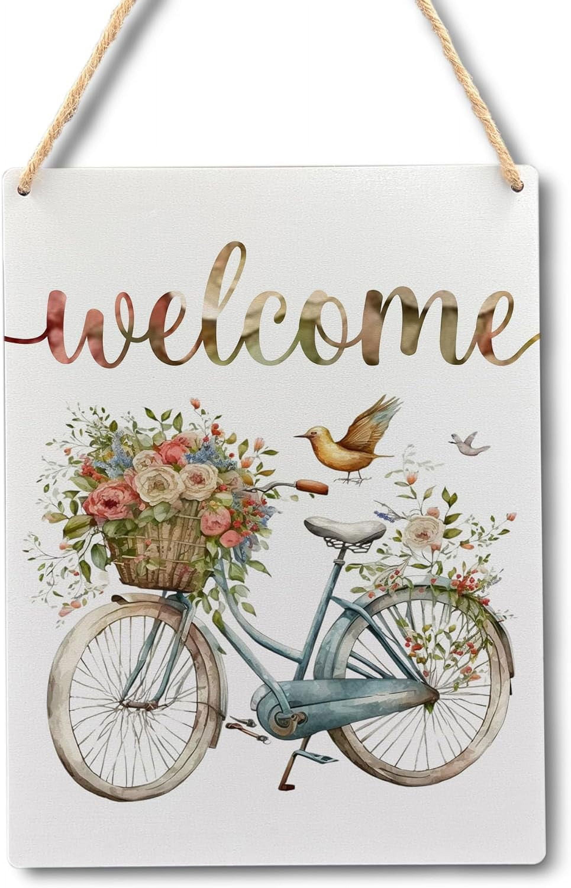 8x10 Inch Summer Welcome Door Sign - Summer Door Wall Decor, Summer ...