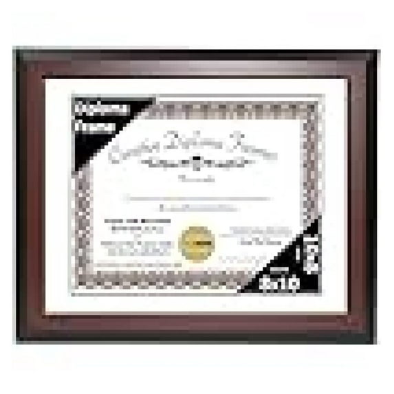 8x10 Mahogany Finish Diploma Frame with White Matting Holds 8 by 10 ...