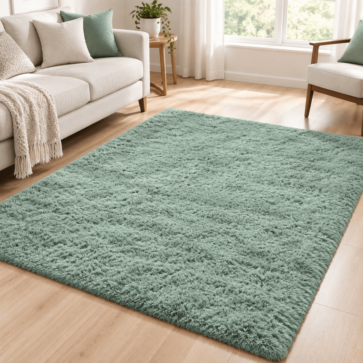 8x10 Non-slip Farea Rugs For Living Room (light Green) - Walmart.com
