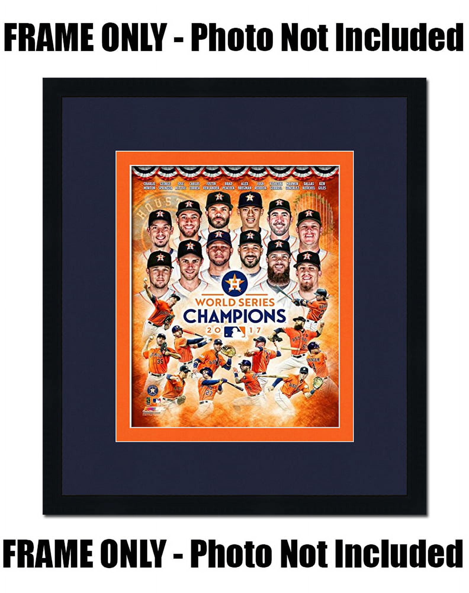 8x10 Photo Frame - with Astros Colors Double Mat - Walmart.com