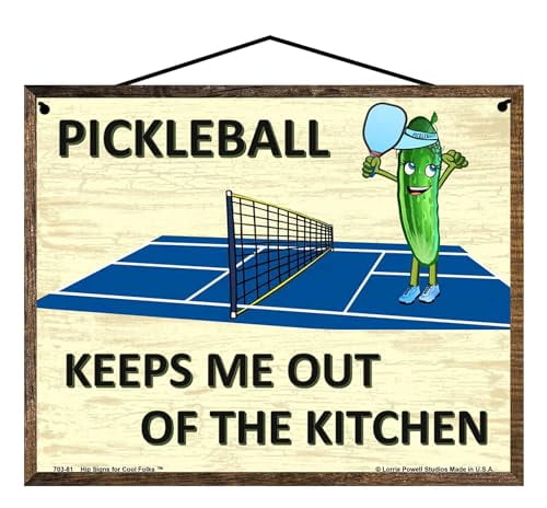 8x10 Pickleball Sign - Pickleball Keeps Me Out of the Kitchen - Vintage ...