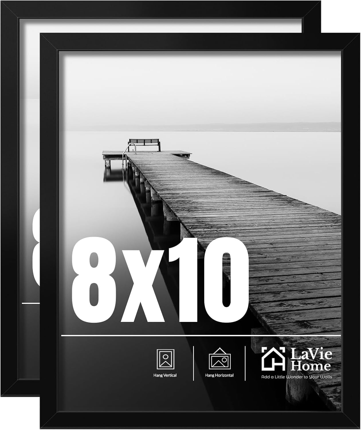 8x10 Picture Frame 2 pack, Display Pictures 8 x 10 Frame, 8x10 Black ...