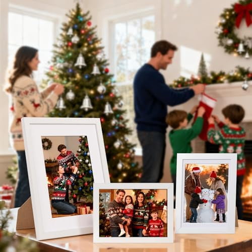 8x10 Picture Frame, 4 Pack Photo Frame Display Pictures 5x7 with Mat or ...