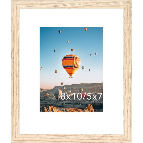 8x10 Picture Frame with 5x7 Mat for Wall Hanging or Tabletop, Display ...