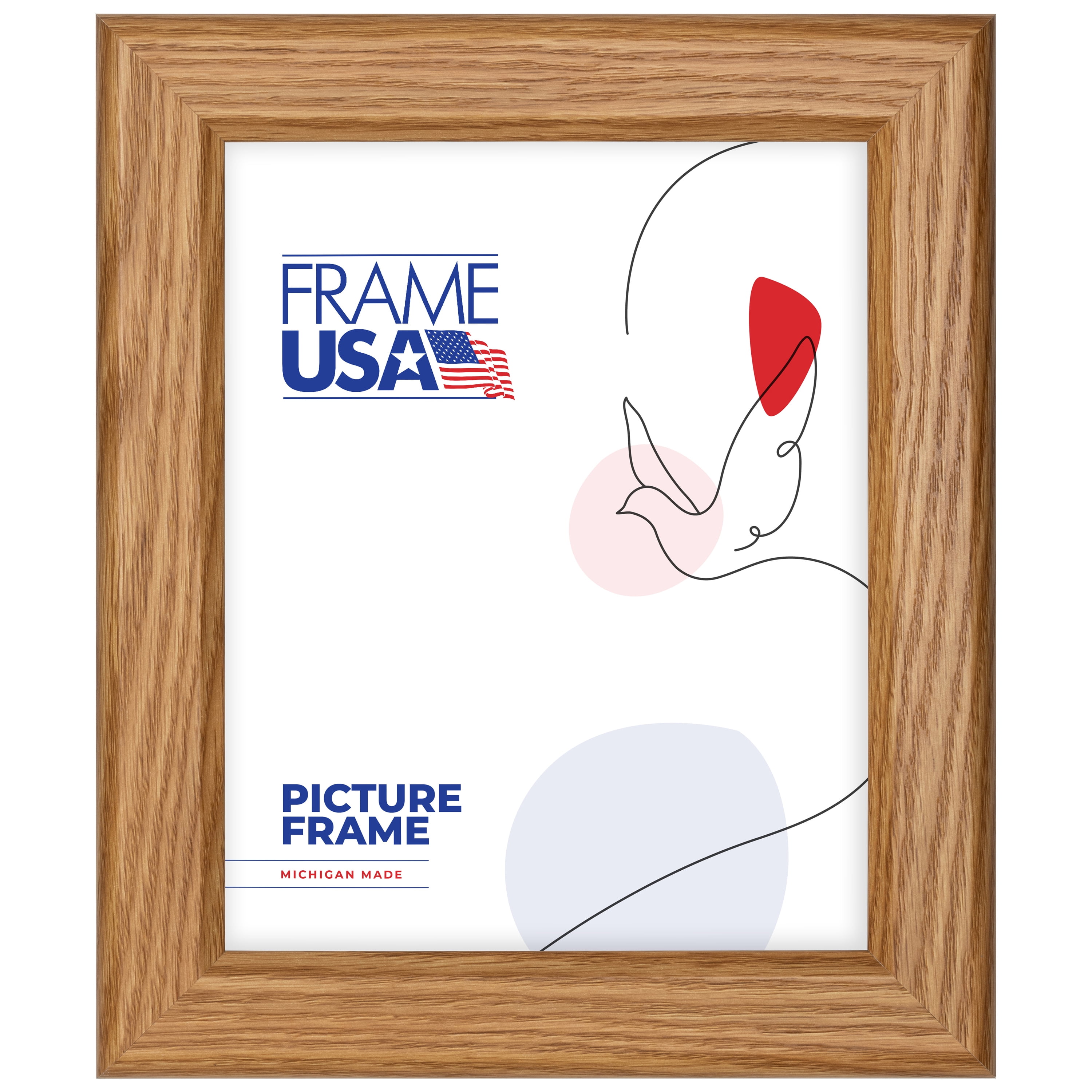 8x10 Picture Frame Brown American Hardwoods Style 220-044 , 1.5 Inch ...