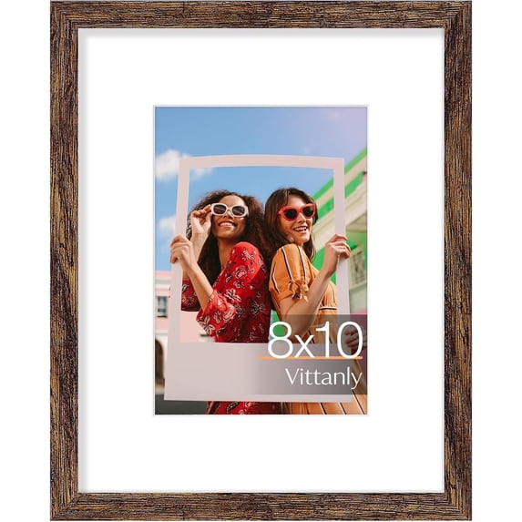 8x10 Picture Frame, Display Pictures 5x7 with Mat or 8x10 without Mat ...