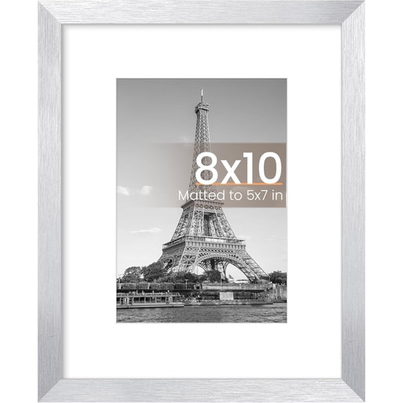 8x10 Picture Frame, Display Pictures 5x7 with Mat or 8 x 10 Without ...