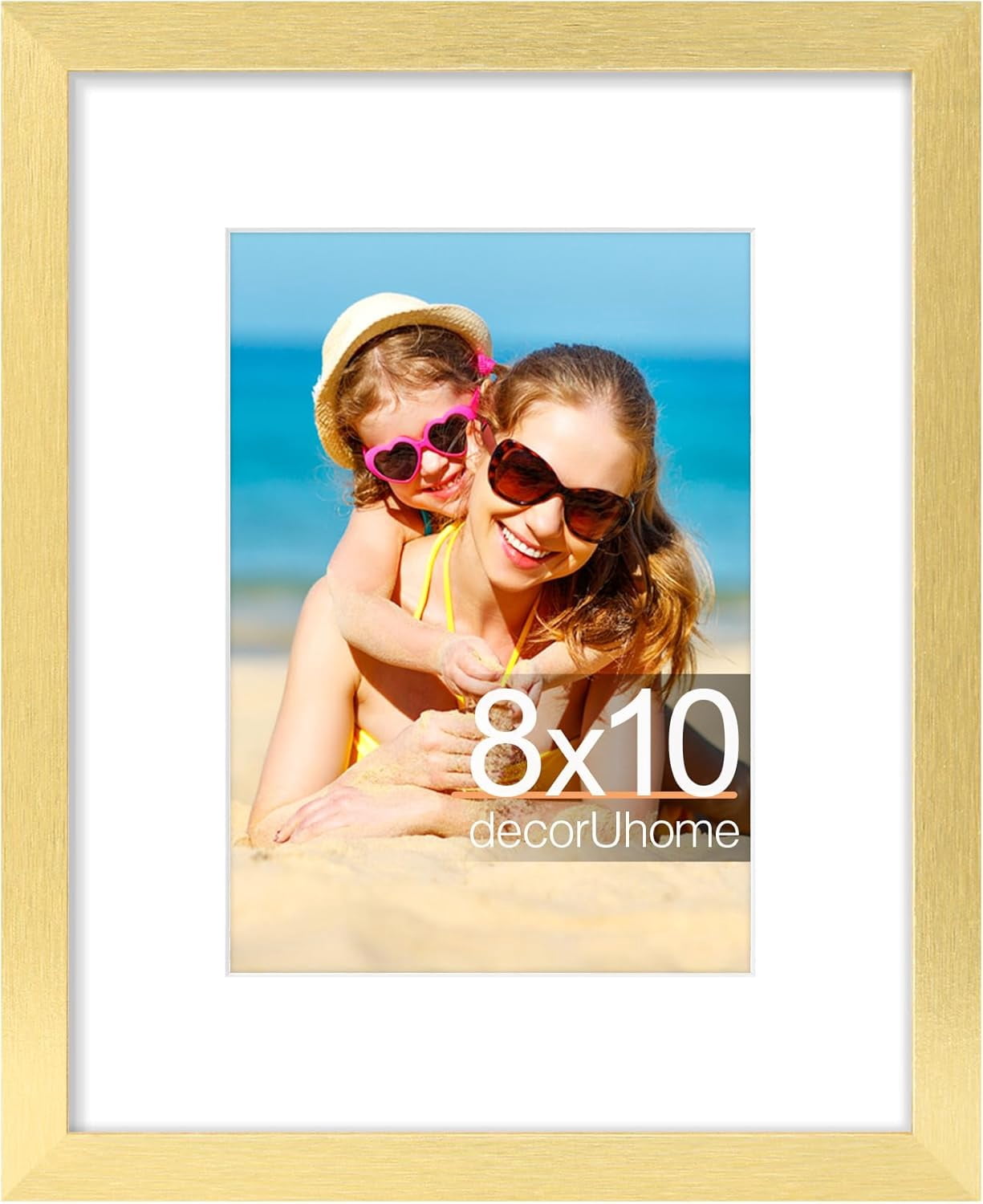 8x10 Picture Frame, Display Pictures 5x7 with Mat or 8x10 without Mat ...