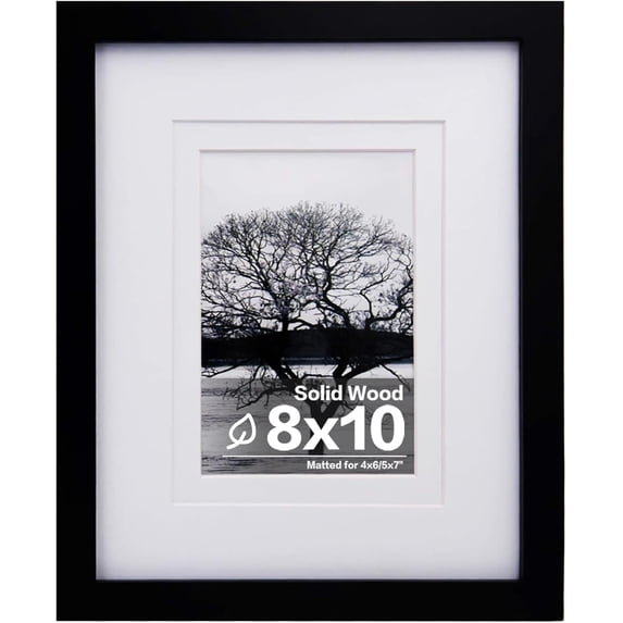8x10 Picture Frame Made of Solid Wood Covered by Plexiglass, for ...