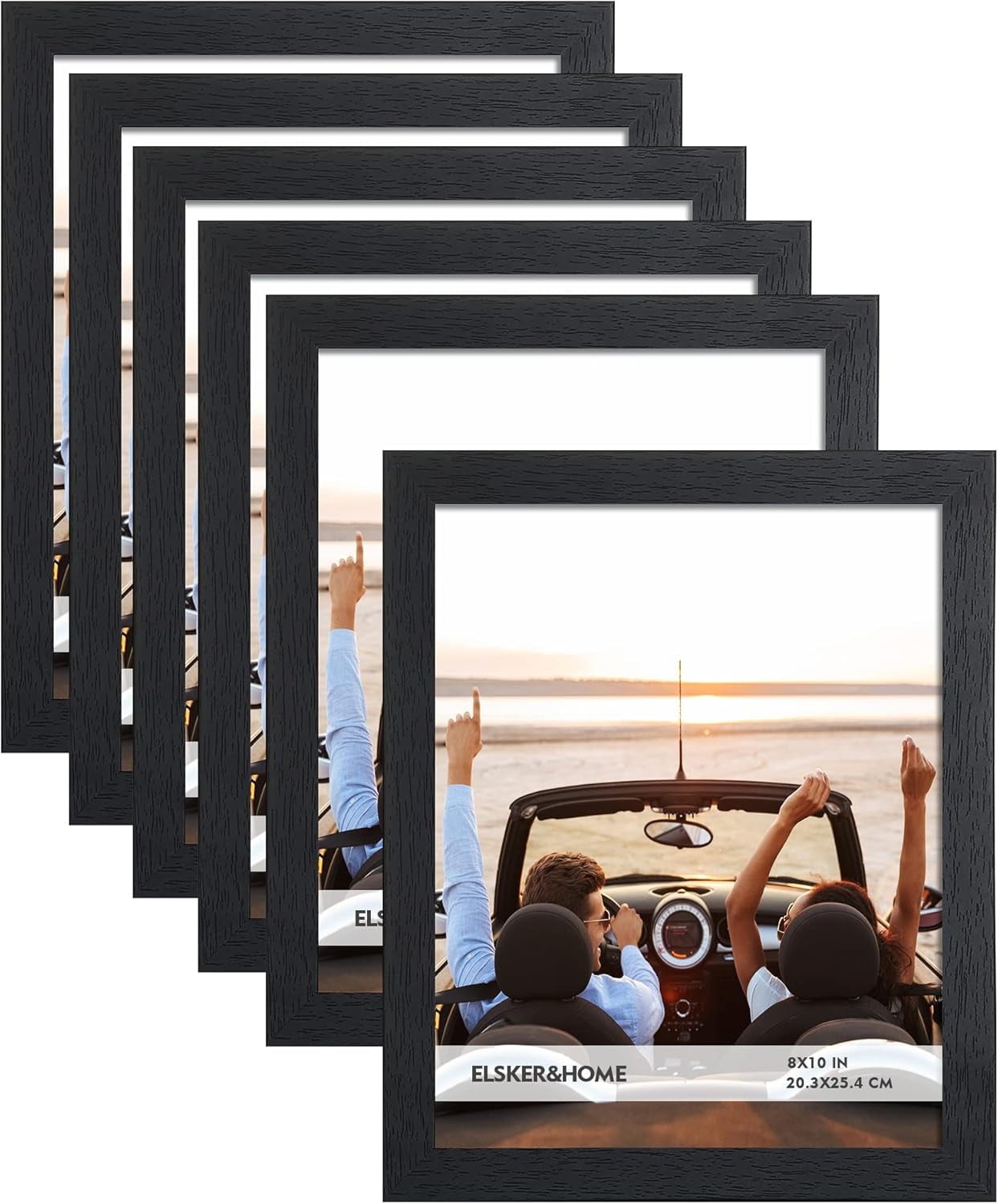 8x10 Picture Frame - Navy Blue Sturdy Wood Composite Photo Frame - Semi ...