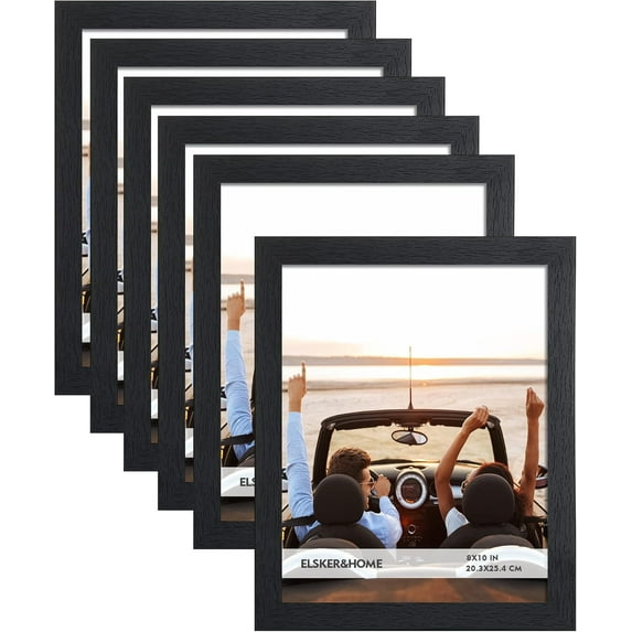 8x10 Picture Frame - Navy Blue Sturdy Wood Composite Photo Frame - Semi ...