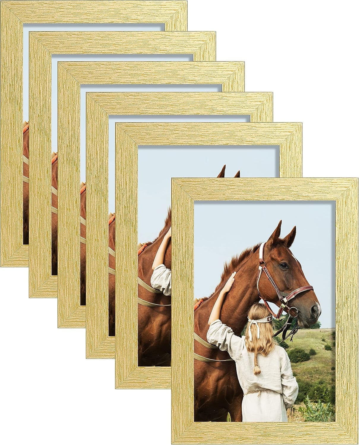 8x10 Picture Frame - Navy Blue Sturdy Wood Composite Photo Frame - Semi ...