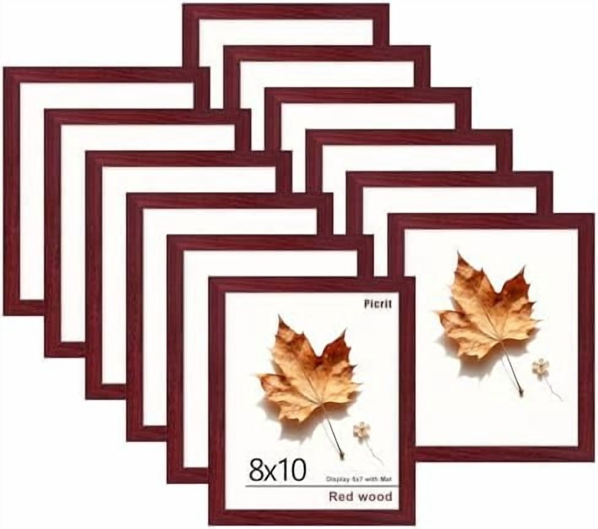 8x10 Picture Frame Set of 12, Display 5x7 with Mat or 8x10 without Mat ...