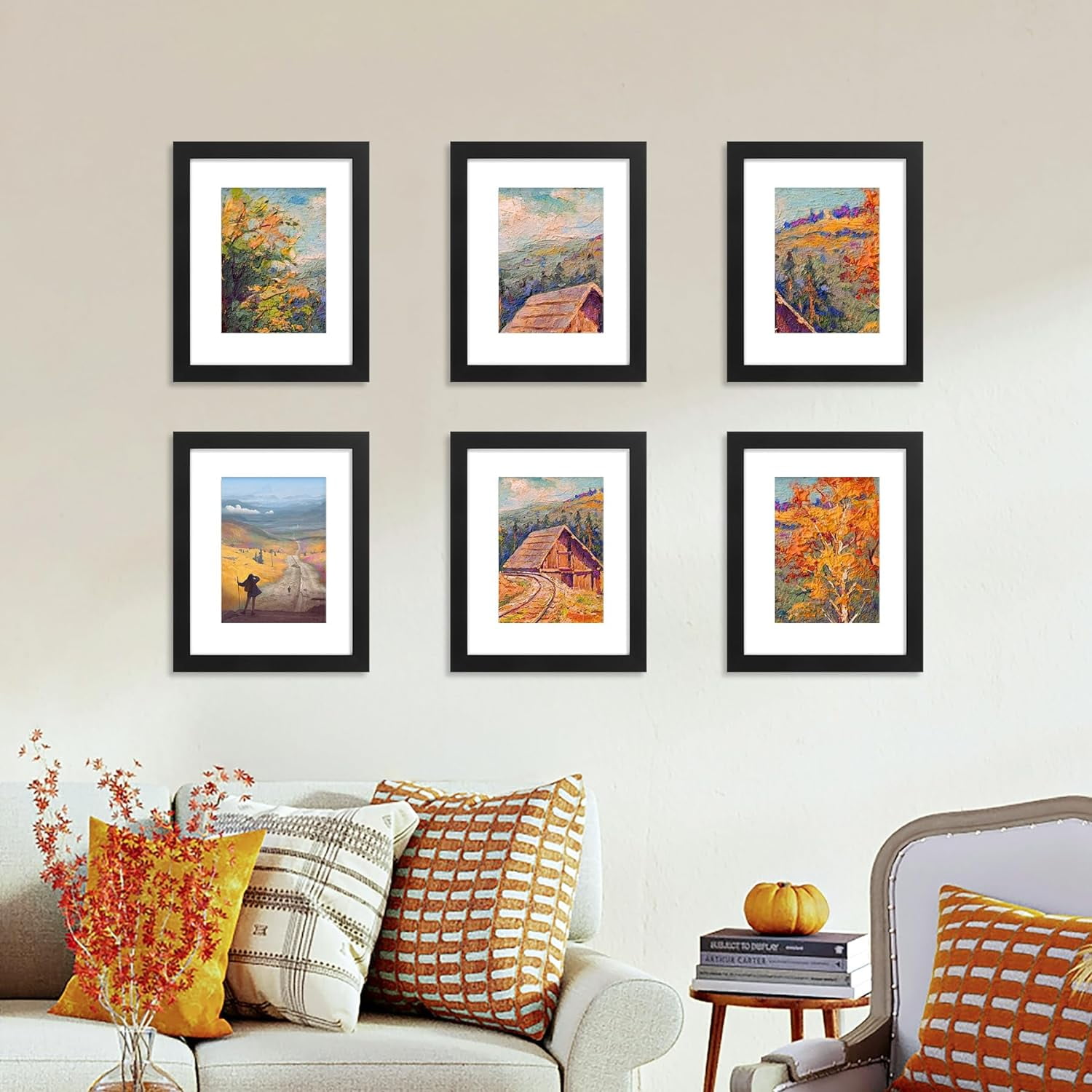 8x10 Picture Frame, Set of 4, Black Engineered Wood, Plexiglass, 11x9 ...