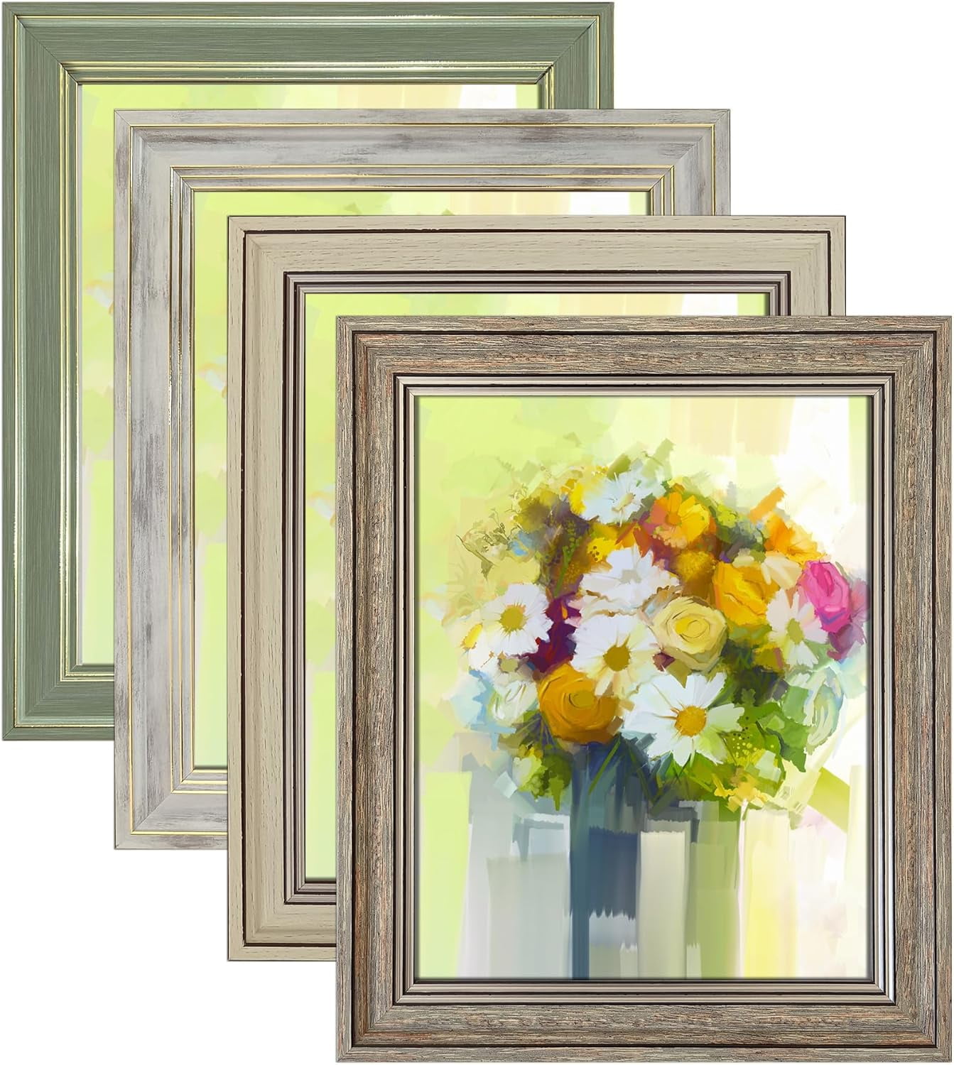 8x10 Picture Frame Set of 4, Rustic Farmhouse Picture Frames for Table ...