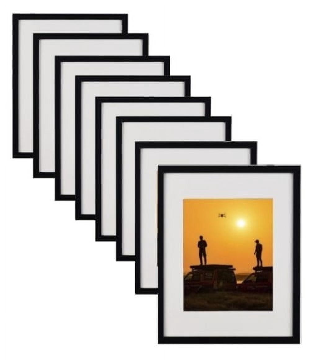 8x10 Picture Frame Set of 8, Display Pictures 5x7 with Mat or 8x10 ...