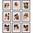 8x10 Picture Frame Set of 9 with Multi Collage Gallery, Display 5x7 ...